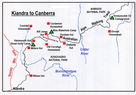 Kiandra to Canberra Hike on the AAWT. A Late Autumn Traverse. | by map ...