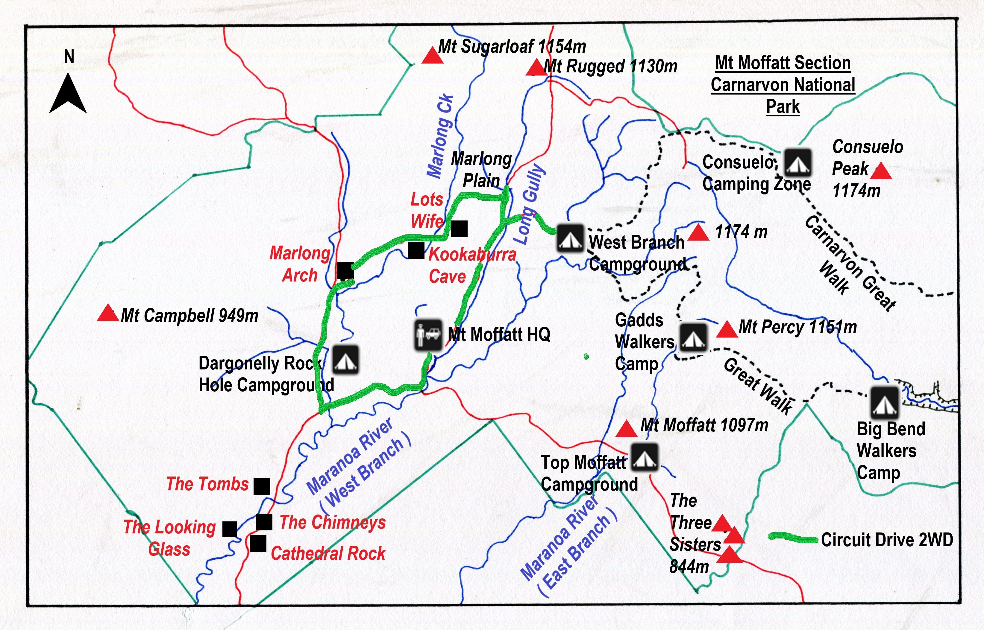 Mt Moffatt National Park Circuit Drive | by map and compass